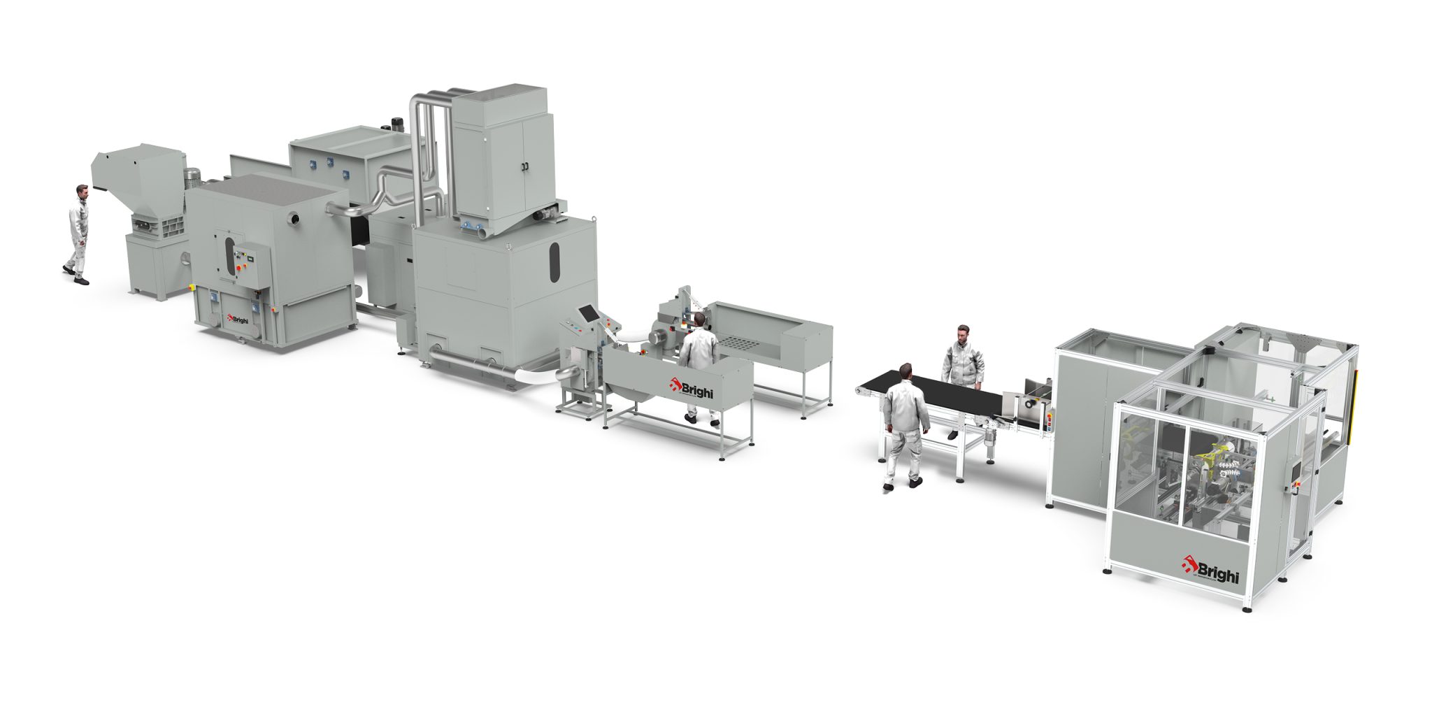 Complete production line for blown cushions and pillows - Brighi Group